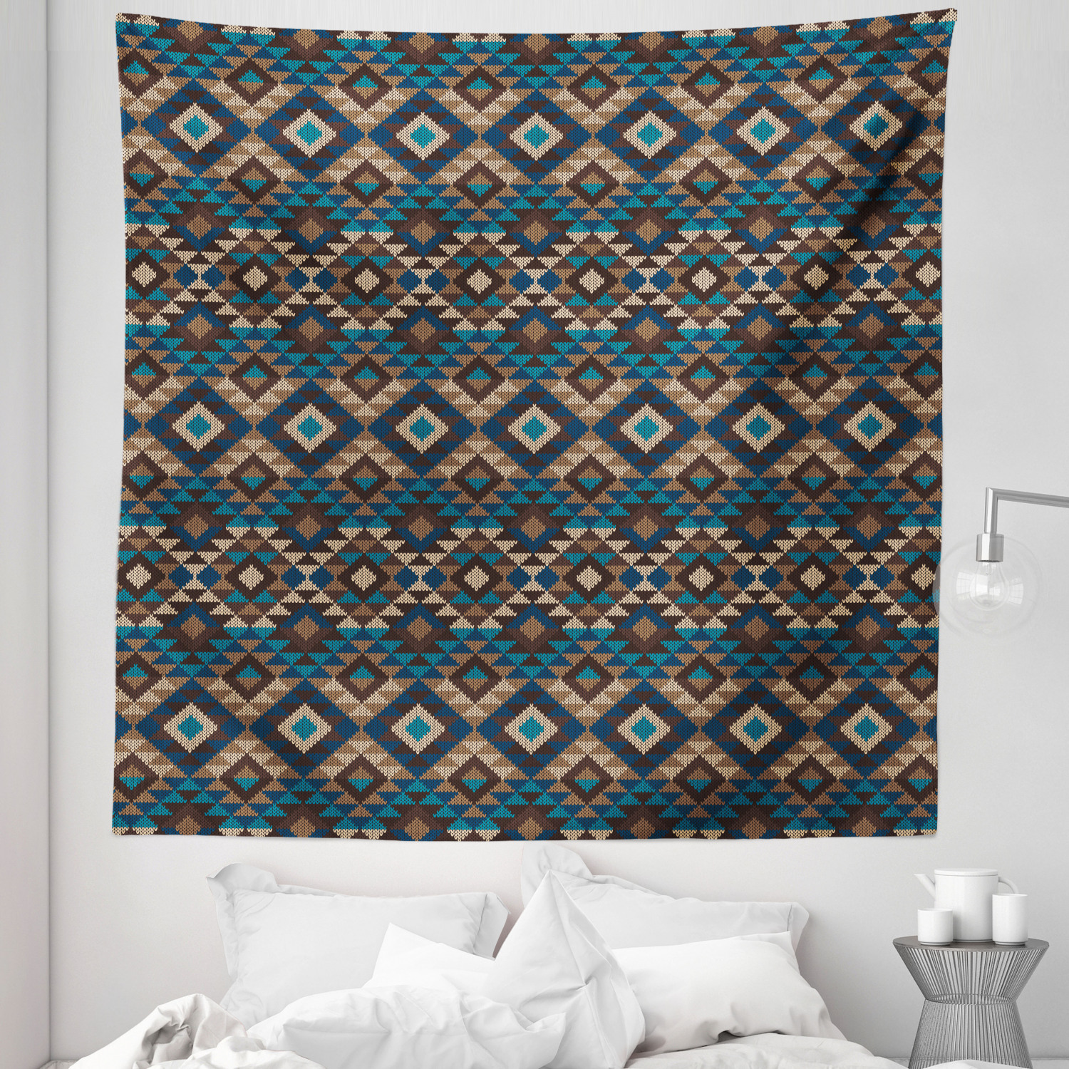 Ethnic Tapestry, Knitted Jacquard Illustration Texture Image Geometric ...