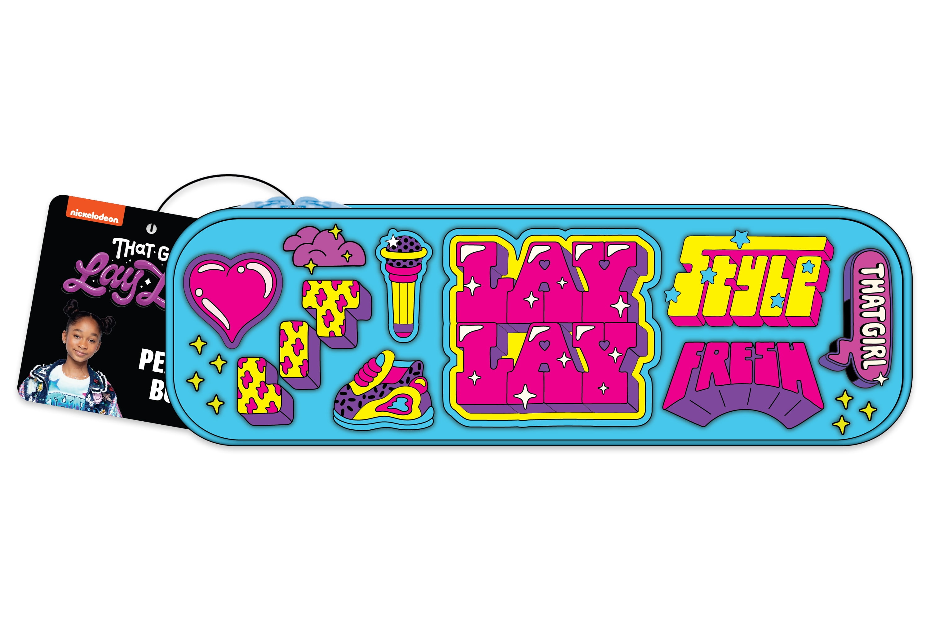 Nickelodeon Lay Lay Multi-color Embossed Silicone Pencil Case, Soft ...