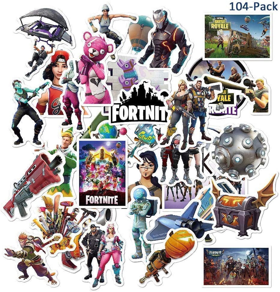 104 Pcs Gaming Stickers Vinyl Party Supplies Decoration Cool Decal ...