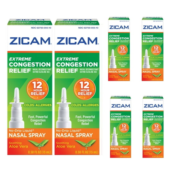 Zicam Nasal Spray Extreme Congestion Relief Colds + Allergies, 0.50 oz ...