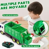 NETNEW Remote Control Garbage Truck Toy, 6 Channel RC Truck with Lights ...
