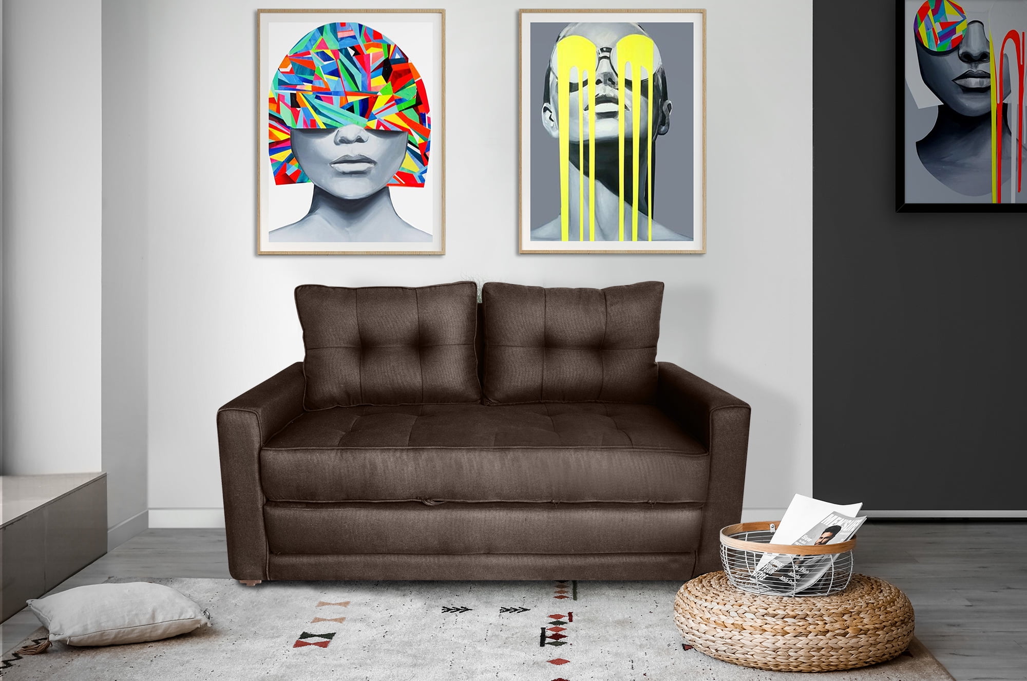 Monza Sofá Cama Chocolate Sofantastico Transformable en cama | Bodega Aurrera en línea