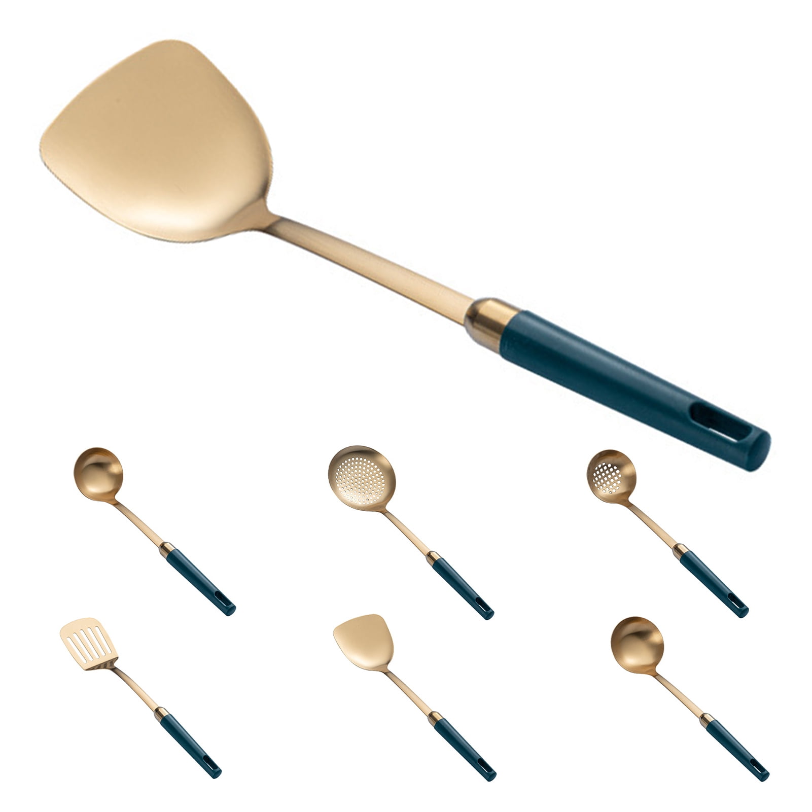 SPRING PARK Stainless Steel Kitchen Utensil Cooking Utensils - Nonstick ...