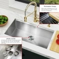 Kitchen Sink 30x18 Inch Undermount Sink Stainless Steel 16 Gauge Single ...