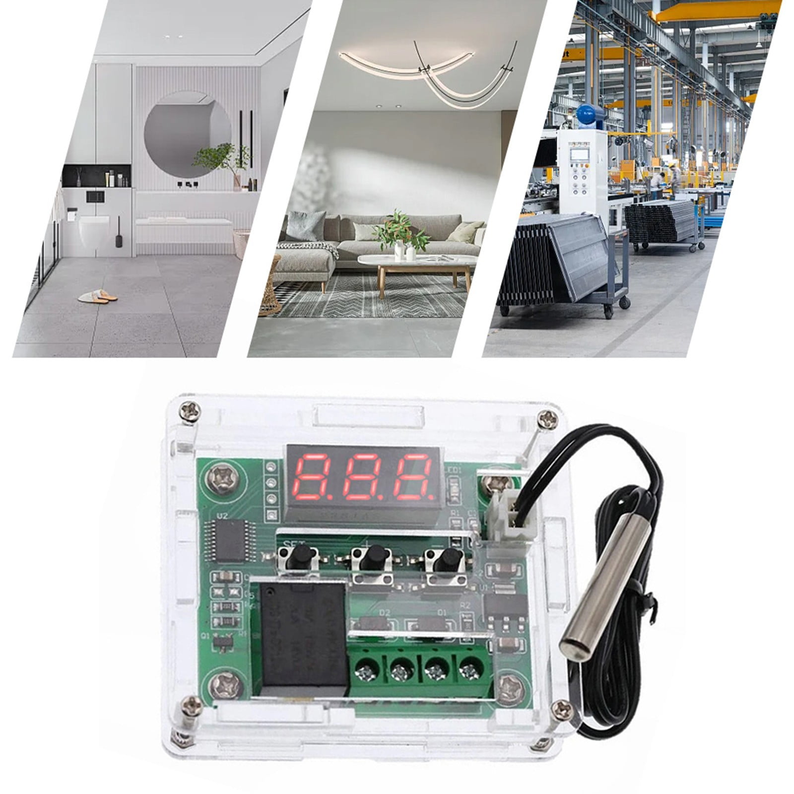 DC Thermostat Relay Control Bayite Digital Temperature Controller - 12V ...