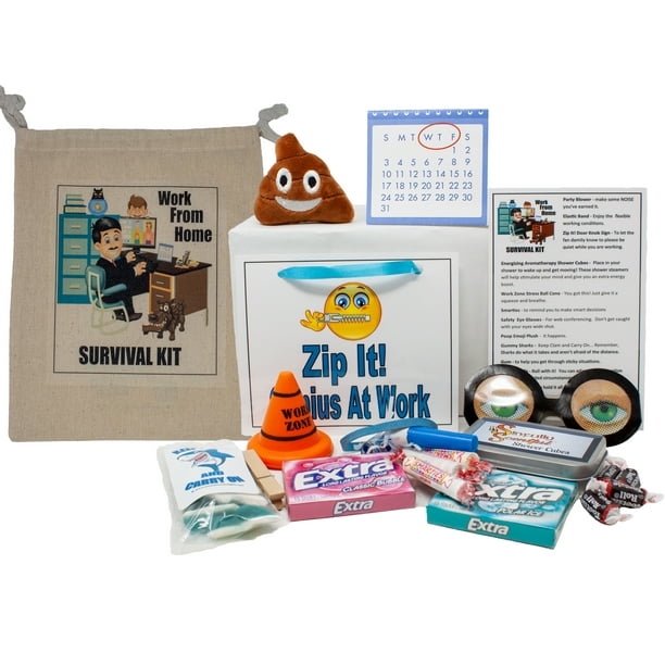 Work From Home Men's Funny Survival Kit | Gift for Coworkers, Employees ...