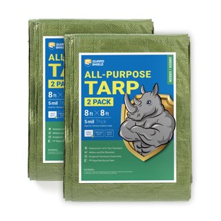 Weather Resistant 5 Feet 6 Inch x 7 Feet 6 Inch All Purpose Tarp Cover ...