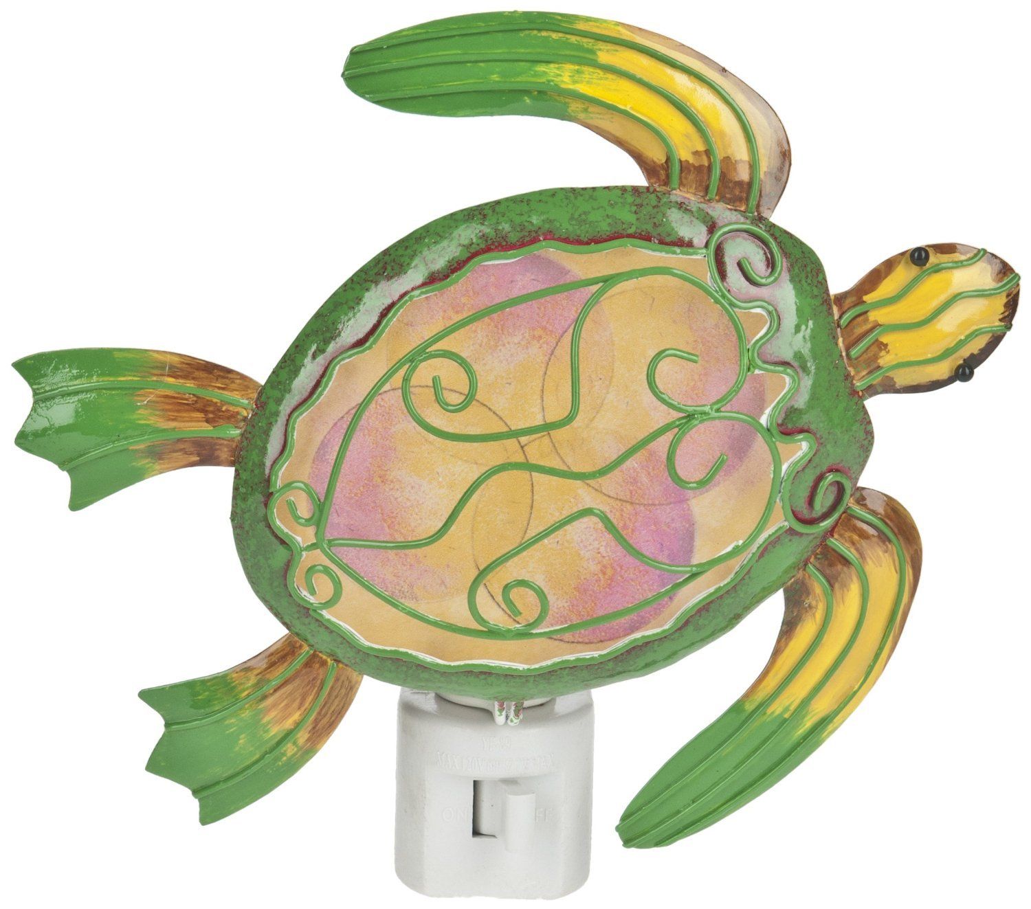 Ocean Collection Metal/Wire Sea Turtle Nightlight: Green/Yellow - By ...