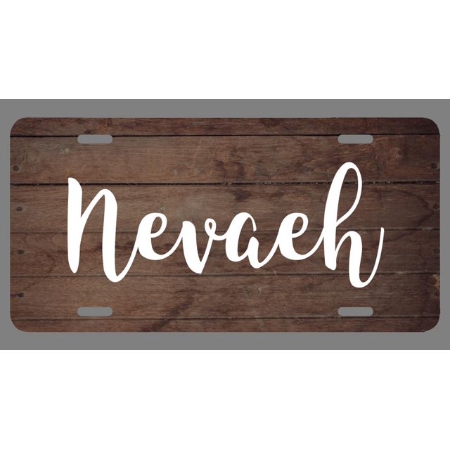 Nevaeh Name Wood Style License Plate Tag Vanity Novelty Metal | UV ...