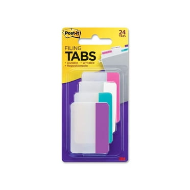 Post-it®, MMM686APLOY, Repositionable Filing Angle Tabs, 24 / Pack ...