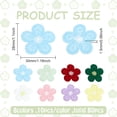 80Pcs 8 Colors Flower Polyester Embroidery Costume Accessories Sewing ...