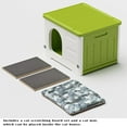 imerelez Plastic Cat House for Indoor Outdoor Use with Stackable ...