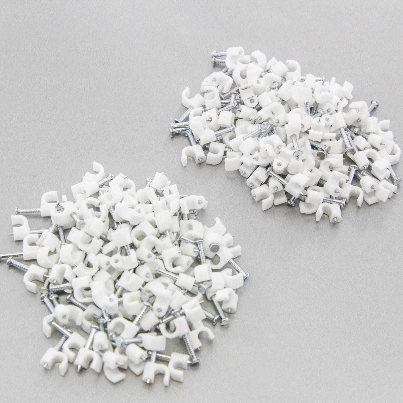 200 Round 5/32 Inches (4 mm) Cable Wire Clips Cable Management Cord Tie ...