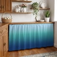 Cabinet Curtains for Shelves, Teal Blue Ombre Under Sink Cabinet ...