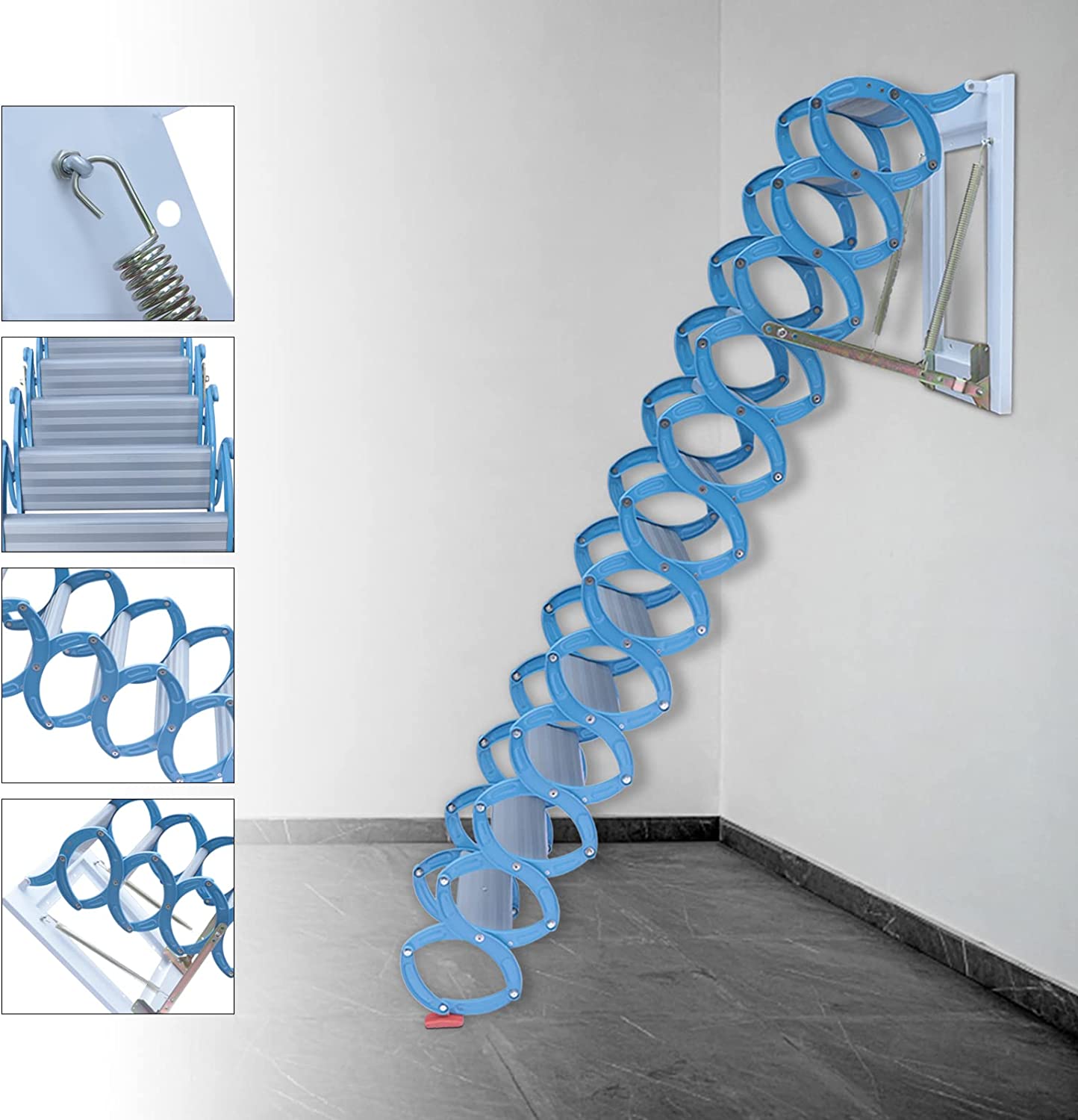 Miumaeov Wall-mounted Retractable Attic Stairs Nepal | Ubuy