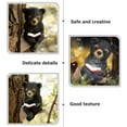 Uonlytech 1Set Resin Black Bear Shape Garden Bear Sculpture for Outdoor ...