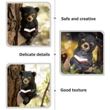 Uonlytech 1Set Resin Black Bear Shape Garden Bear Sculpture for Outdoor ...