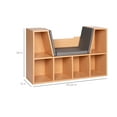Best Choice Products 6-Cubby Kids Bedroom Storage Organizer, Multi-Purpose Bookcase w/ Cushioned ...