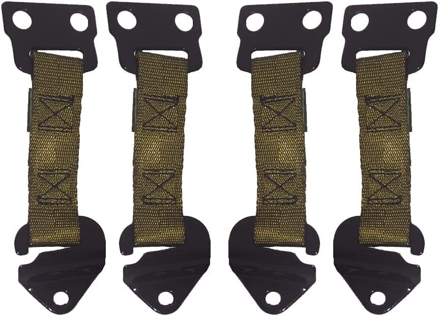 Military Black Door Limiter Straps - Green, Set Of 4 - Hard Doors Or ...