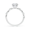 ANGARA Lab Grown Claw Set Diamond Ivy Scroll Ring for Women in 14K ...