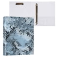 Blue with Black Snake Skin Round Ring Binder 3 Rings 1.5" Capacity File ...