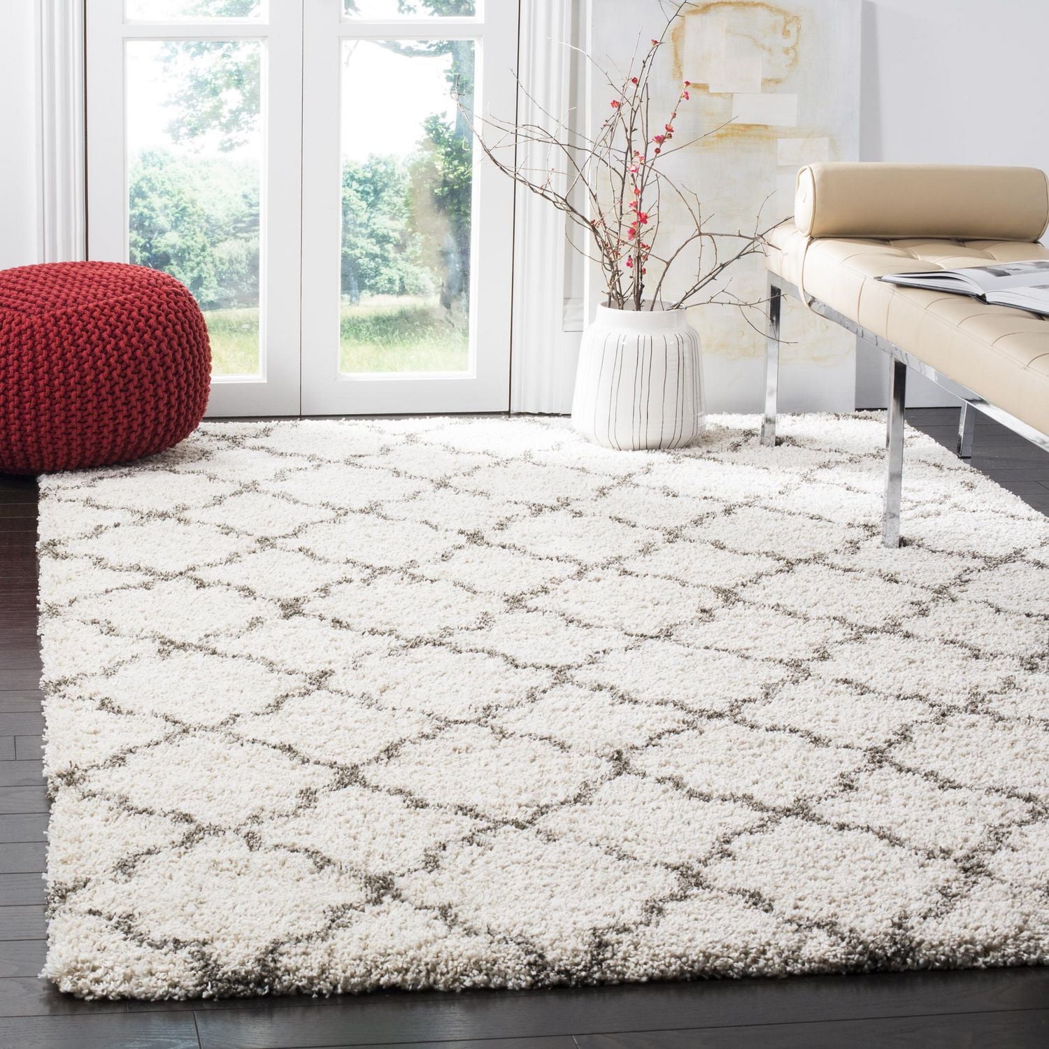 Click here for Safavieh Hudson Jaye Geometric Shag Area Rug 8 Ft.... prices