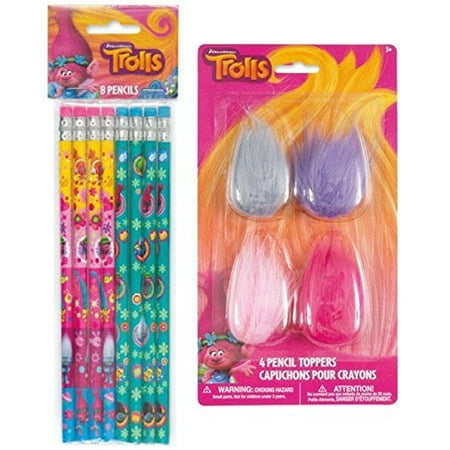 Trolls 8ct Pencils and 4ct Pencil Toppers | Walmart Canada