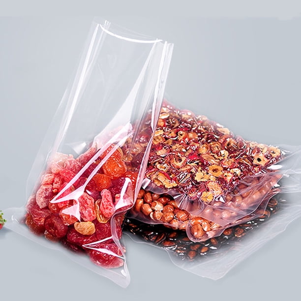 100PCS/Set Vacuum Clear Cooked Food snack sealing plastic Saver ...