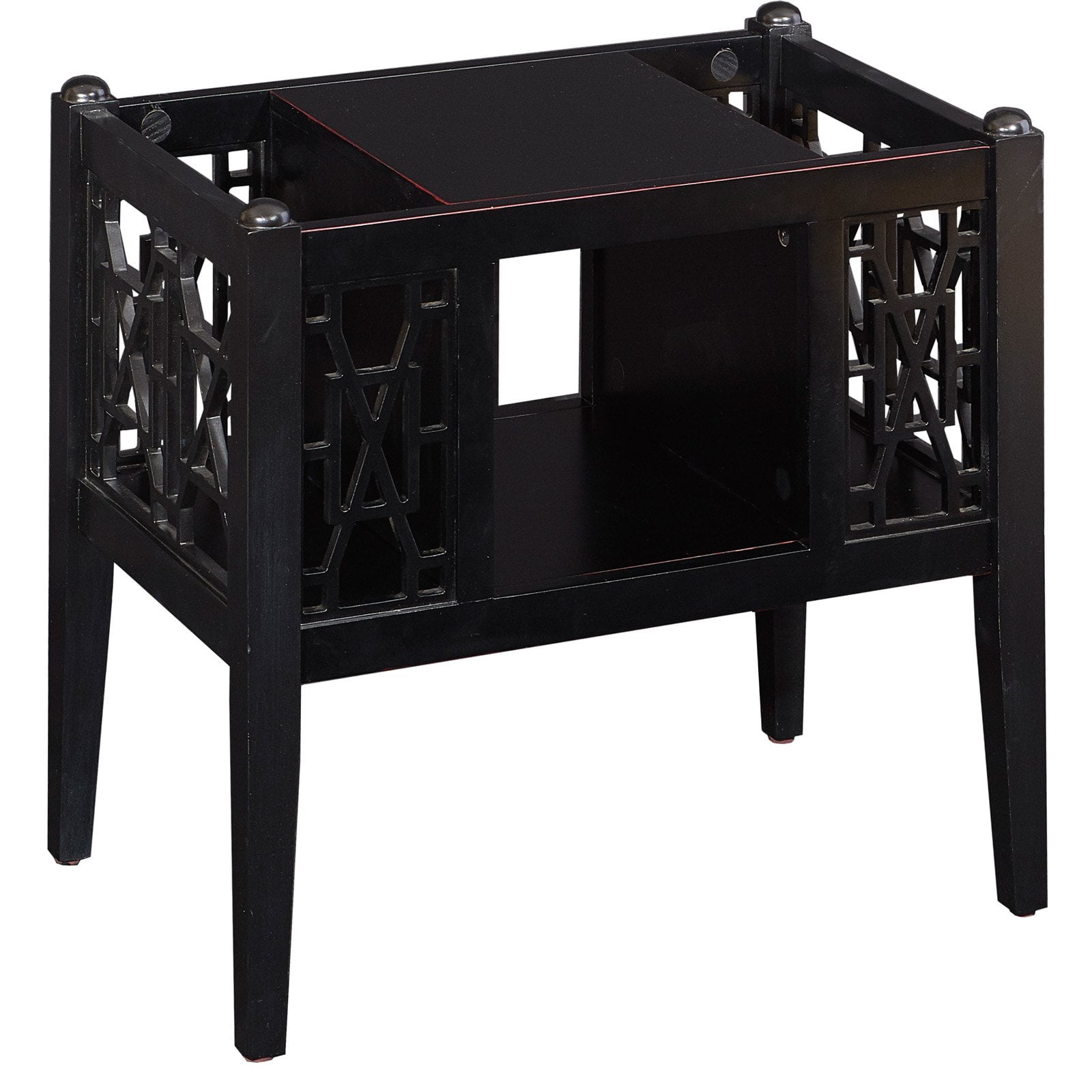 Layla Magazine End Table, Black - Walmart.com
