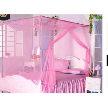 Bedding Netting Bed Mosquito Net 4 Corner Post Bed Student Canopy Twin ...
