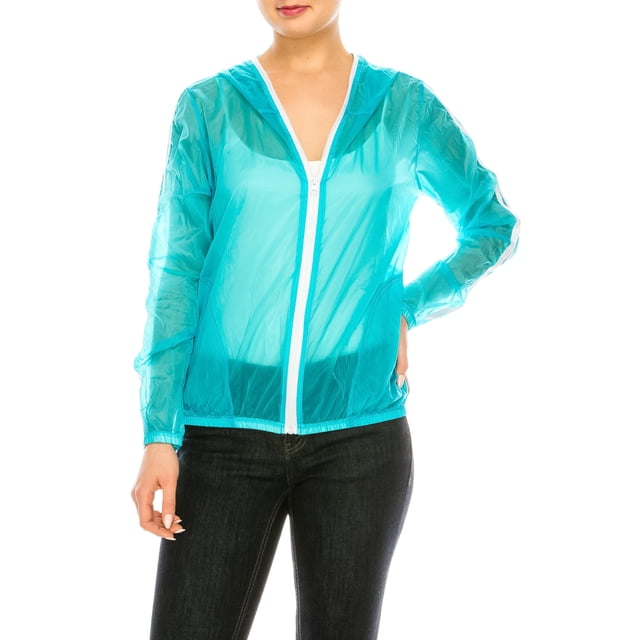 Lightweight Casual Hooded Neon Windbreaker Jacket | Sun Protection ...