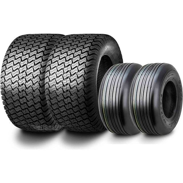 Set 4 WANDA Zero-Turn Lawn Mower Turf Tires 13x6.5-6 Front & 23x10.5-12 ...