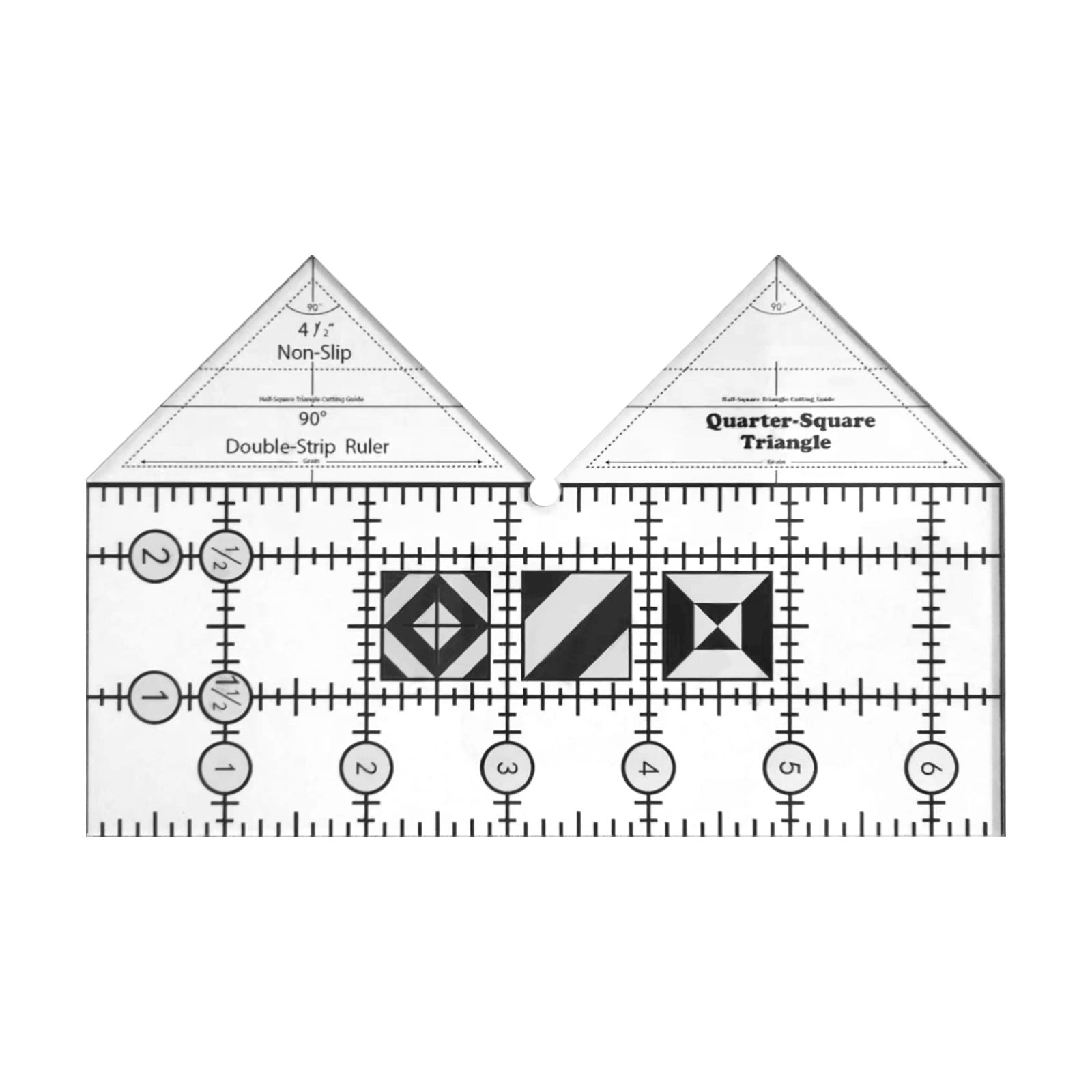 Fridja Ruler Non-Slip 90° Degree Double Strip Clothing Design Ruler ...