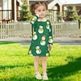 Christmas Snowman Design Girls'long-sleeved dress Thickened A-dress ...