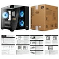 YEAH MAGIC CUBE Gaming ITX Computer Case Tempered Glass Three-sided ...