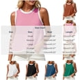 DeHolifer Women Summer Sleeveless Tops Casual Tank Tops Color Block ...