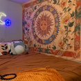 Yellow Sun And Moon Tapestry Indie Tapestries Boho Orange Flower Floral