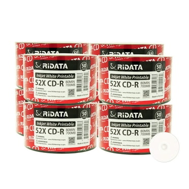 3000 Pack Ridata CD-R 52X 700MB 80Min White Inkjet Hub Printable Blank ...