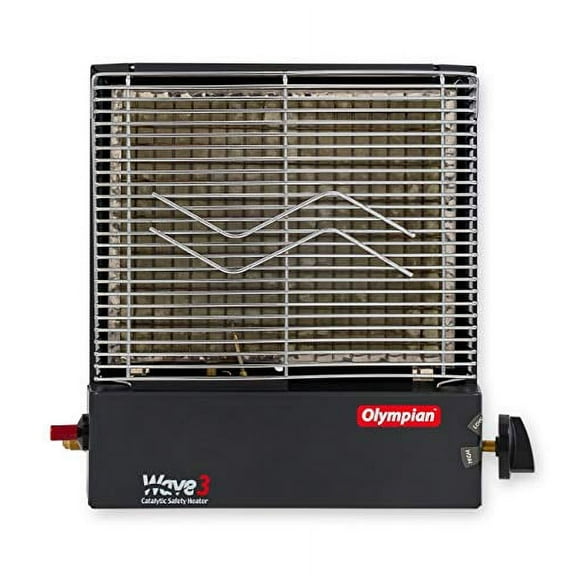 Camco Olympian RV Wave-3 LP Gas Heater, 1600-3000 BTU, Warms 100 sq. ft ...