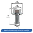 Mower Blade Hex Bolts Replacement for Honda - 90105-960-710 (6 Pack ...