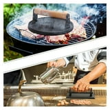 CAURHQSX 1pc Cast iron Rectangular Meat Press Round Heavy-Duty Steak ...