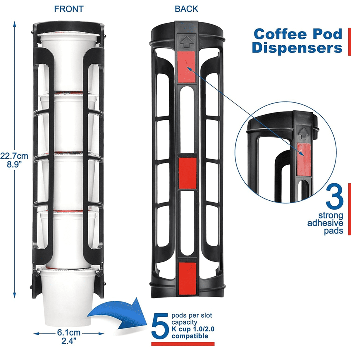 Click here for Unbranded 2pcs Coffee Pod Holder Side Mount For K... prices