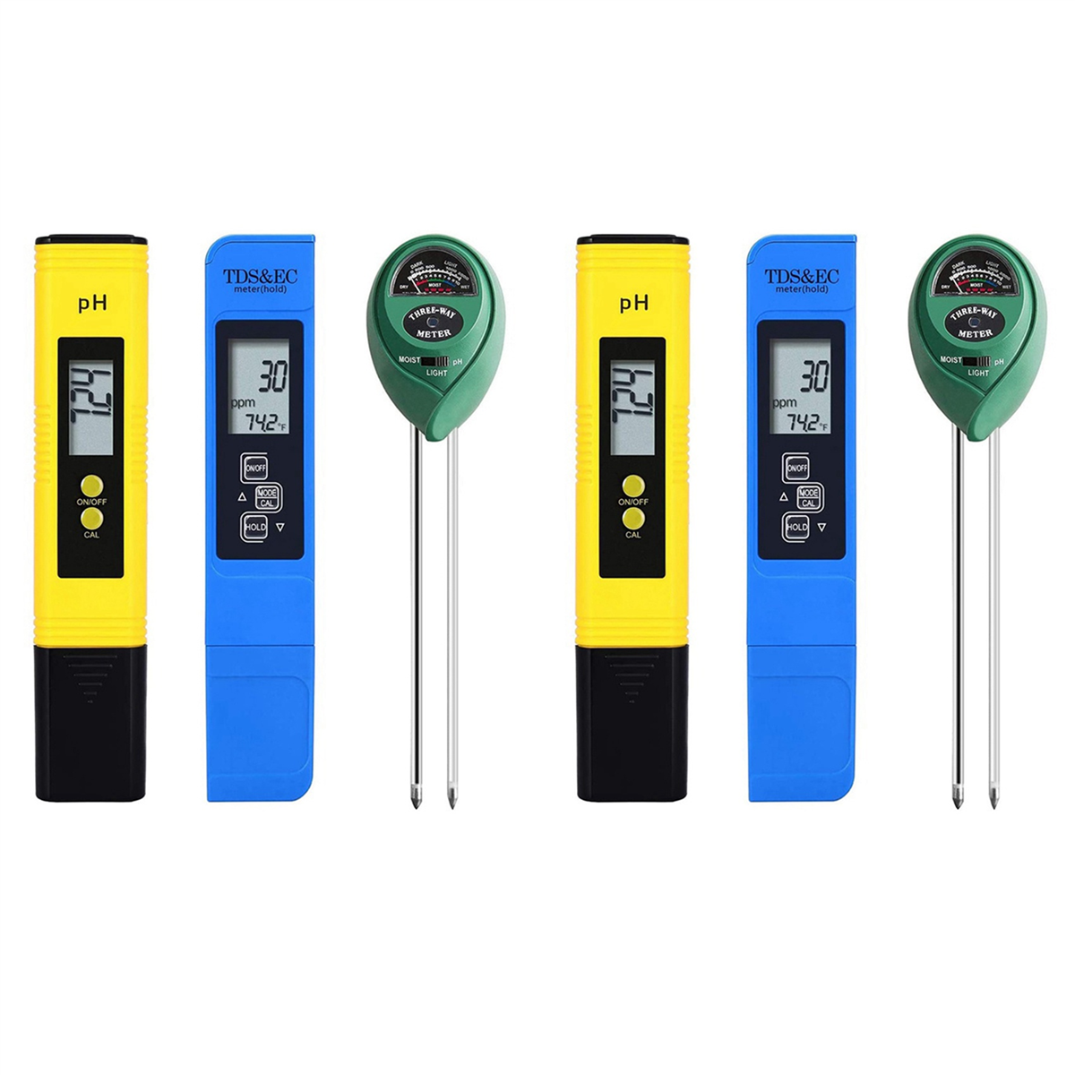 Click here for Geloo 6 Pack Ph Meter Tds Meter And 3 In 1 Soil Ph... prices