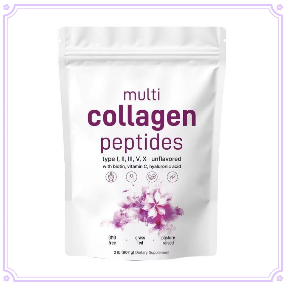 Polvo de colágeno Multi Collagen Protein Powder 2 libras tipo I II III ...