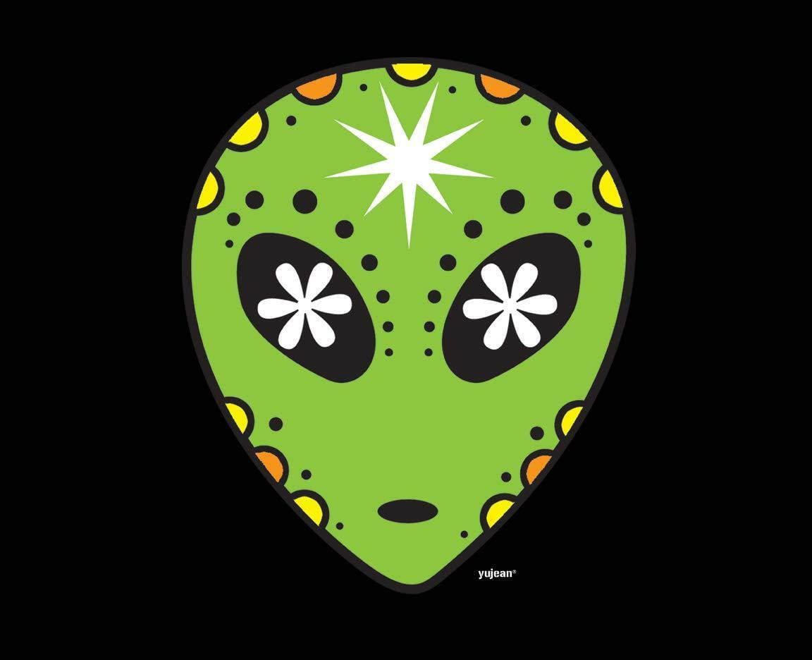 Alien Sugar Skull Expertly Design Cotton TOTE Shopping BAG - 13" x 16 ...