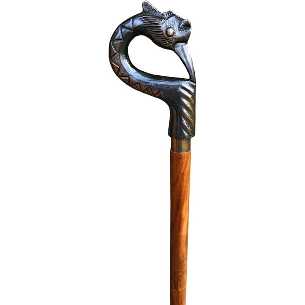 Handmade Swan Head Nautical Brass Walking Cane 3 Fold with Antique ...