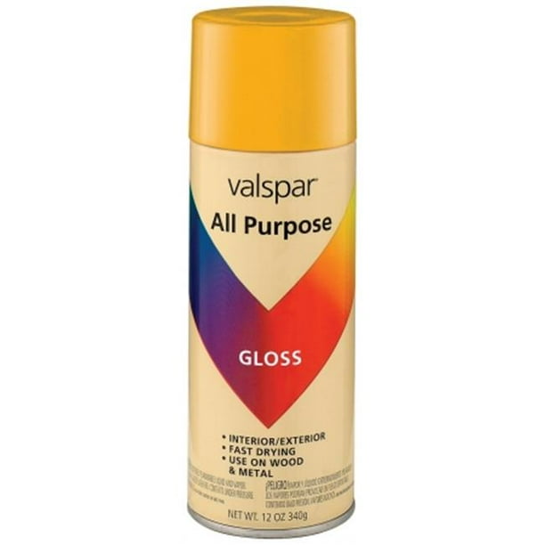 Valspar Brand 465-64011 SP 12 Oz Gold Gloss All Purpose Spray Paint ...