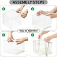 24 Pcs Clear Gift Box with Ribbon 2-Layer 6.7x6.7x7.8 Inch, Transparent ...