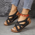Afuyipoi Women's Roman Wedge Sandals Open Toe Plus Size Comfortable ...