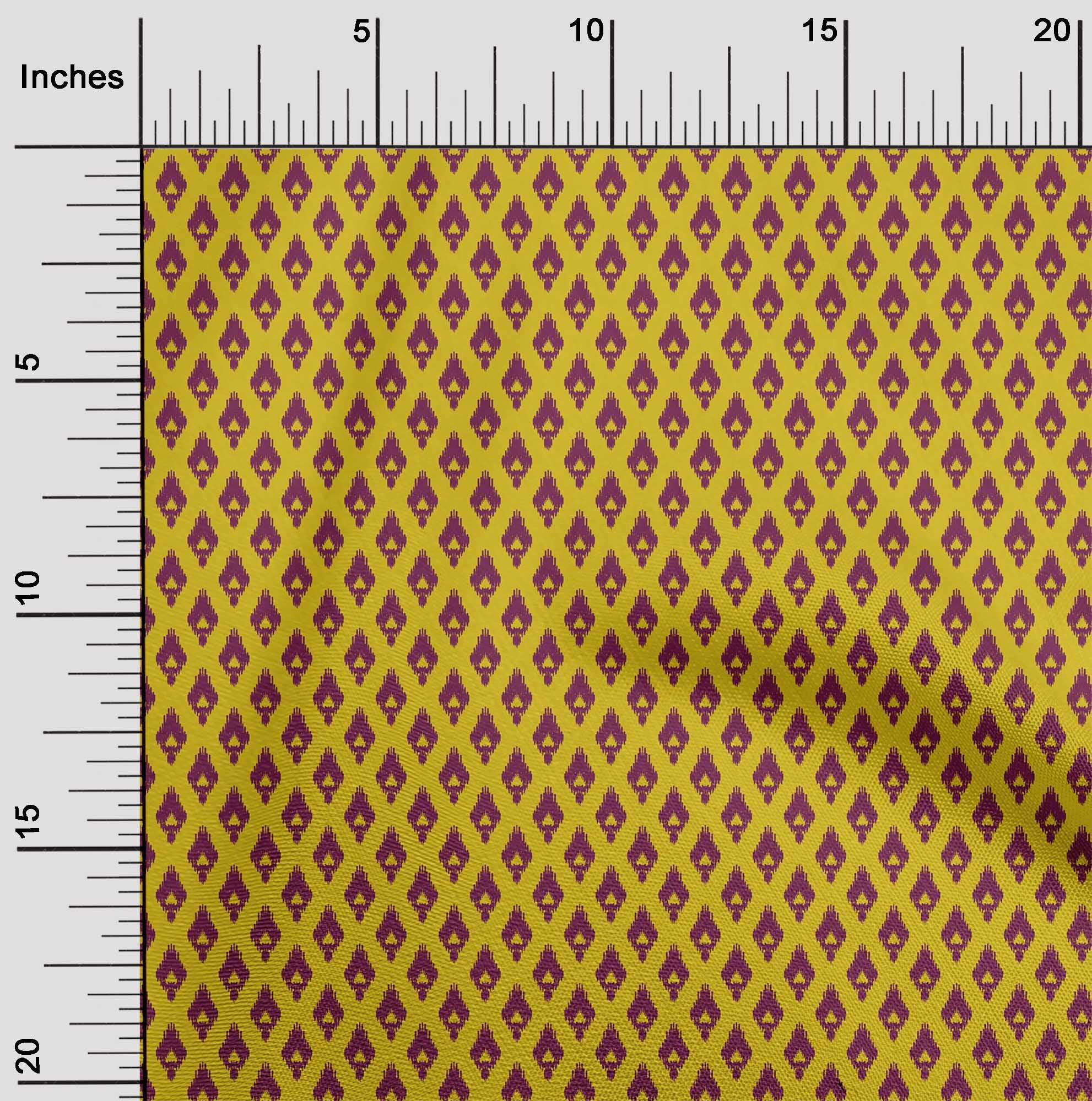oneOone Silk Tabby Fabric Argyle Style Ikat Print Fabric By The Yard 42 ...